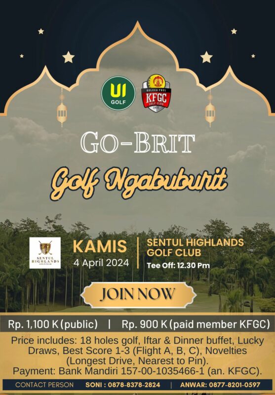 KFGC X UI GOLF NGABUBURIT - Sentul Highlands Golf Club, 4 April 2024 - KFGC